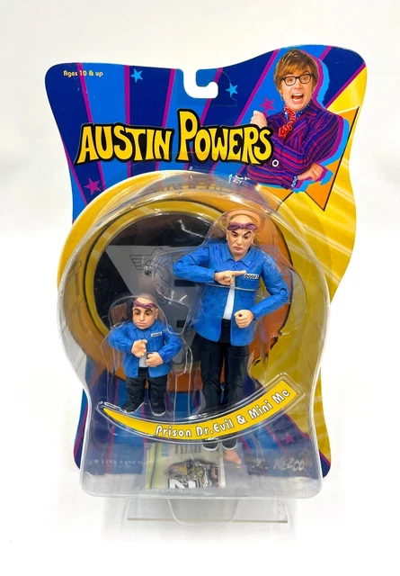 AUSTIN POWERS PRISON Dr. Evil and Mini Me 2002 Mezco Action Figures ...
