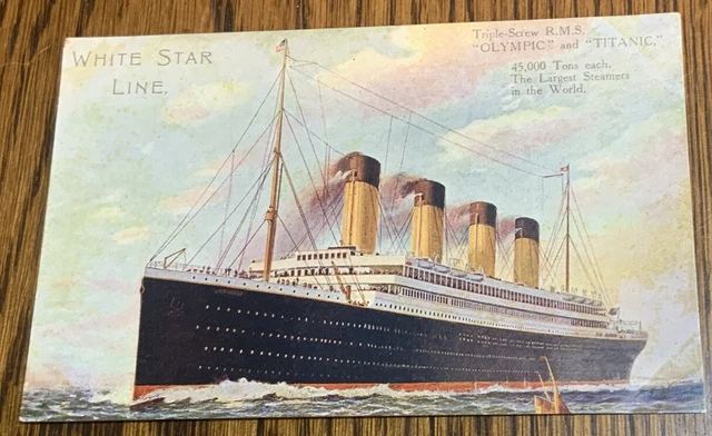 TRIPLE SCREW RMS OLYMPIC and TITANIC. - White Star Line Advertising ...