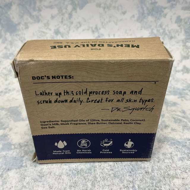 DR. SQUATCH DEEP Sea Goats Milk Med grit Men’s Natural Bar Soap 5oz ...