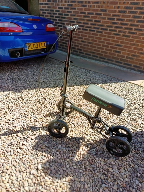 PANLOVA FOLDING MOBILITY Scooter Seated Knee Walker 4 Wheel Black - N48 ...