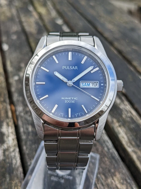 PULSAR YT58-X008 KINETIC Blue Dial NEW GLASS/CAPACITOR - Excellent ...