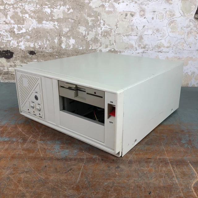 VINTAGE CUSTOM AT 386-Turbo Computer Case Motherboard/Cards/Floppy ...