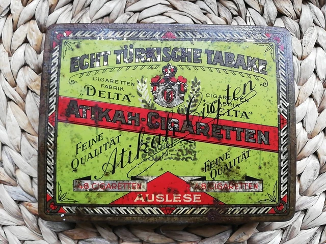 ALTE BLECHDOSE ATIKAH-CIGARETTEN Dose - Echt Türkischer Tabake, Antik ...