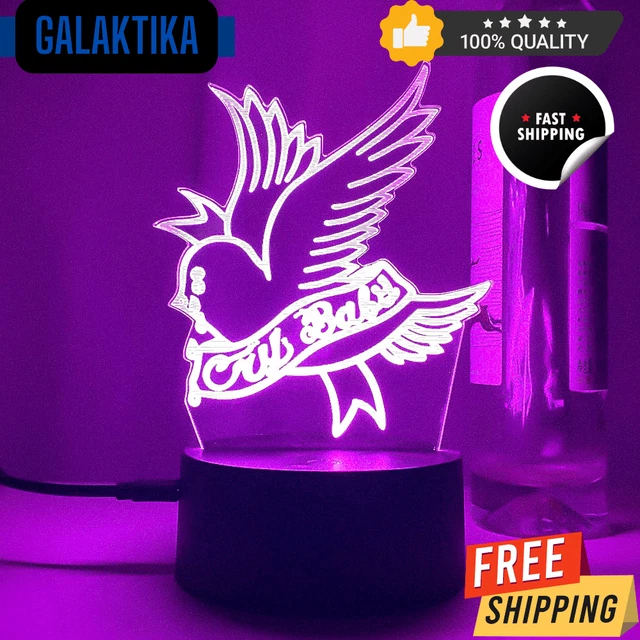 AMERICAN RAPPER LIL Peep 3D Lamp 7 Colour Change LED Night Light ...