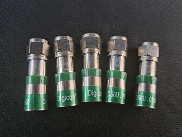 DIGICON DS6U S-SERIES RG-6 Connectors Green lot of 5 $8.42 - PicClick