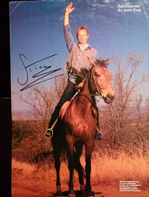 STING POLICE SUPERB original Signed Magazine PHOTO by STING Excellent £ ...