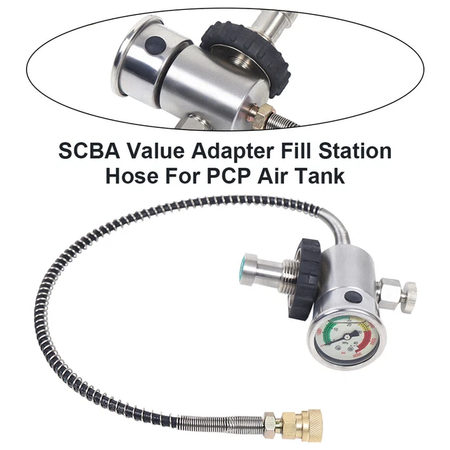 4500PSI SCBA VALVEADAPTER Fill Station Hose For Air Tank M18x1.5 *1 New ...