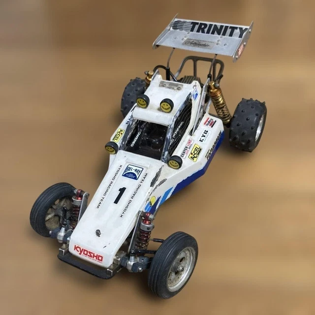 RARE KYOSHO TOMAHAWK Fully Tuned Vintage RC Car with Trinity Motor AS ...
