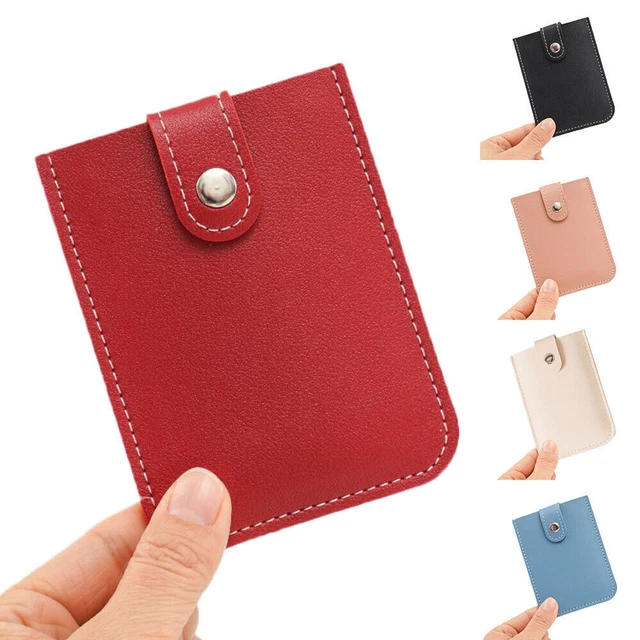 UNISEX MINIMALIST RFID Wallet Real Leather Pull-out Front Pocket Card ...