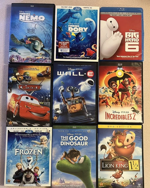 DISNEY DVD BUNDLE Lot Of 9. Frozen. Wall-E. Dory. Nemo. Cars. Big Hero ...