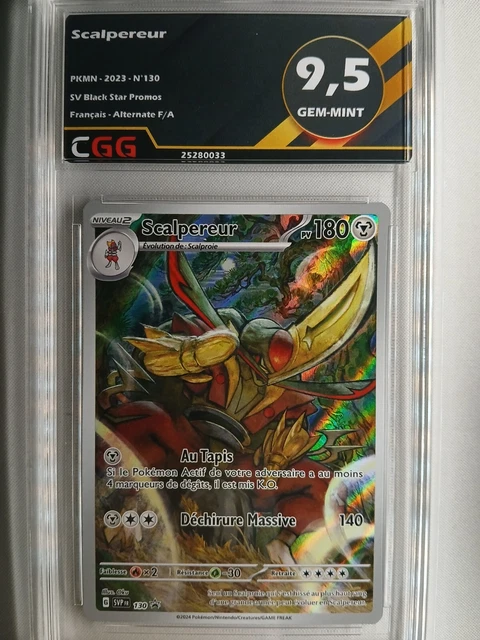 CARTE POKEMON SCALPEREUR (SVP 130) SV Black Star CGG 9,5 FRANCAIS 25280033 EUR 12,00 - PicClick FR