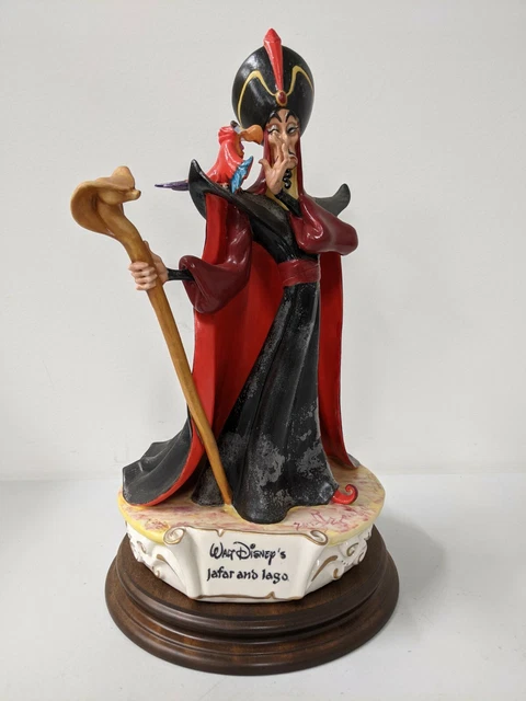 DISNEY CAPODIMONTE LAURENZ Aladdin Jafar & Iago Villains Figurine $388. ...