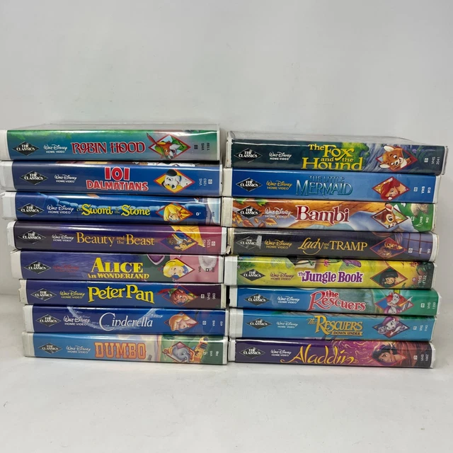 Vhs Walt Disney Black Diamond Classics Lot Of 16 Movies Dumbo 3121