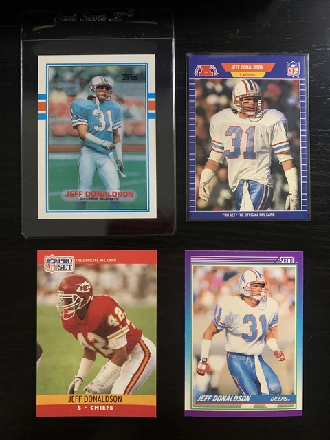 1989 TOPPS JEFF Donaldson #100 Houston Oilers 1989 Pro Set 1990 Score ...