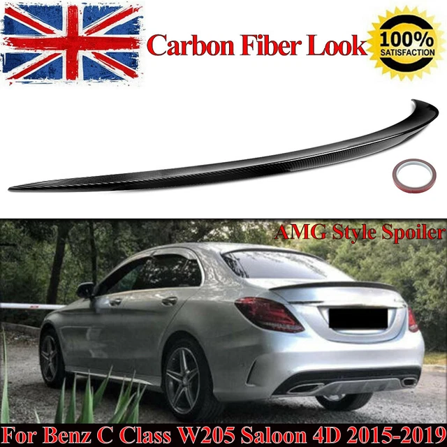 CARBON LOOK AMG Style Rear Spoiler For Mercedes C Class W205 Saloon ...