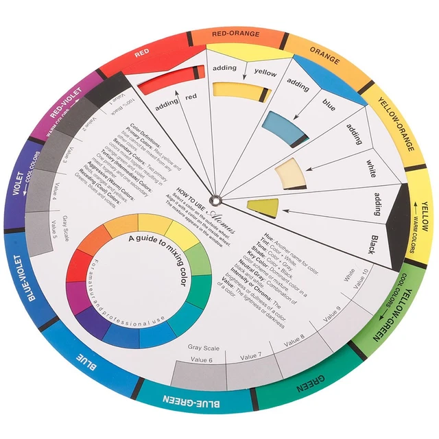 COLOR MIXING PAINT Learning Guide Blending Colour Wheel for Artist $25. ...