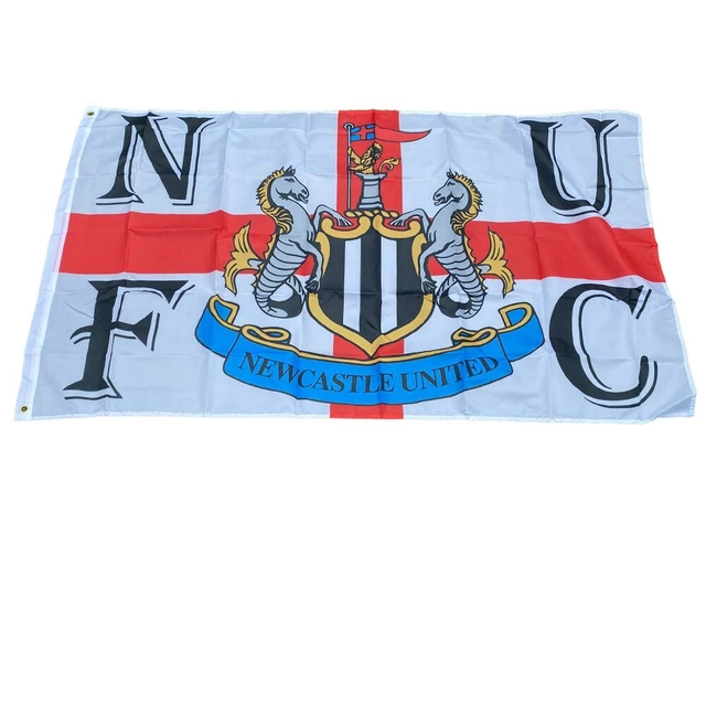 NEWCASTLE UNITED CUSTOM 5x3ft Flag - NUFC Fabric Flag £11.95 - PicClick UK