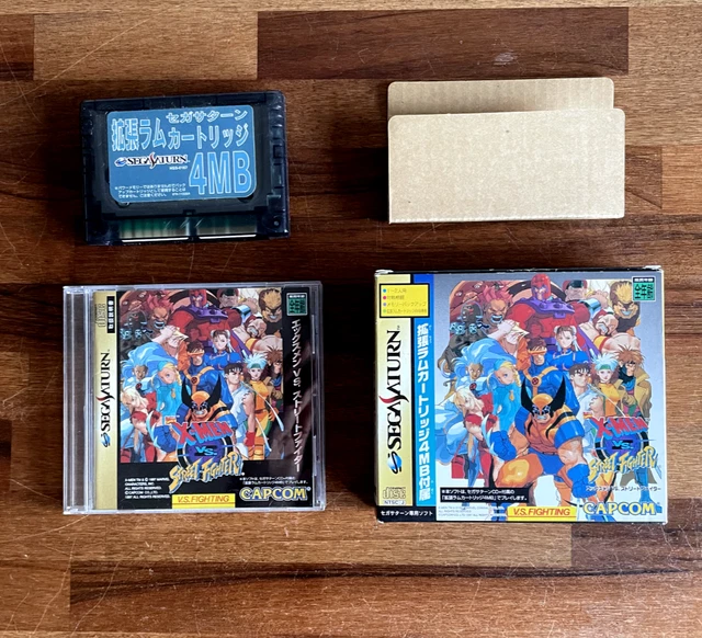 X-MEN VS. STREET Fighter with 4MB RAM Cart Sega Saturn boxed japanese ...