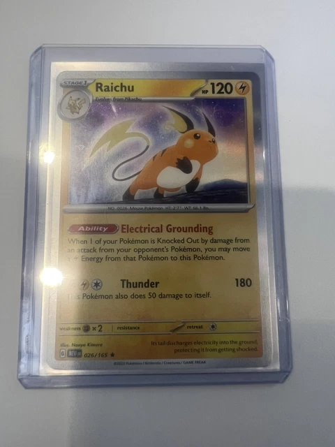 POKÉMON TCG RAICHU Scarlet & Violet - 151 026/165 Holo Holo Rare EUR 0 ...