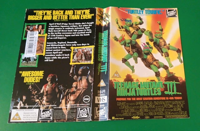 TEENAGE MUTANT NINJA Turtles III VHS Big Box Ex Rental Film 3 Video ...