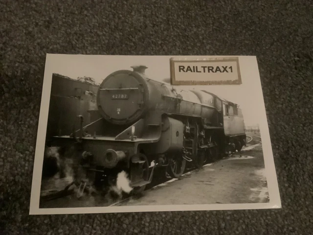 RAILWAY STEAM PHOTOGRAPH - 42787 AT AGECROFT SHED - 1960’s. (LARGE ...