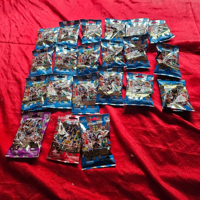 LOT DE 21 sachets scellé série 22 et 15 (70735-70025) Playmobil réf 69 ...
