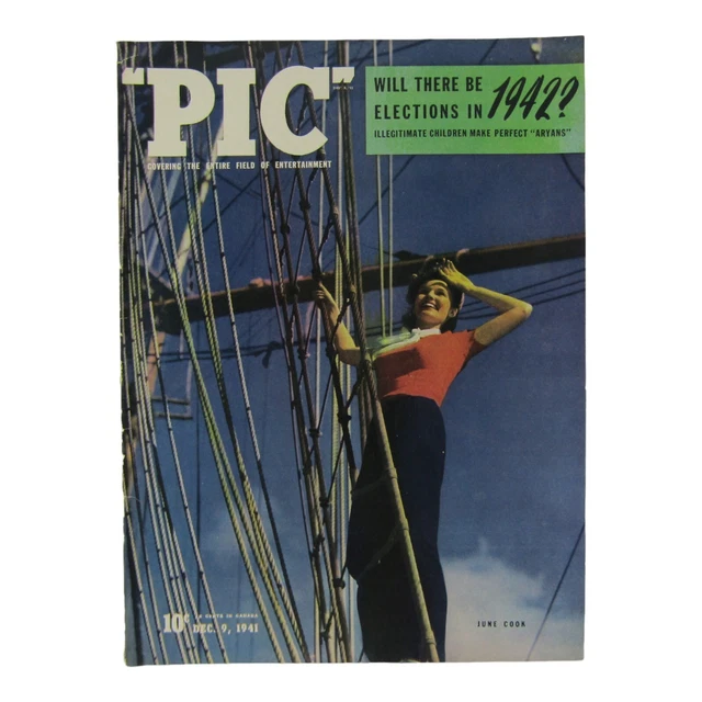 VINTAGE PIC MAGAZINE, Hollywood Broadway December 1941, June Cook See ...