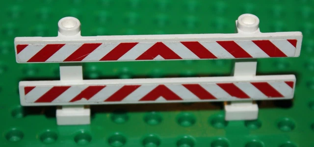 BARRIÈRE LEGO WHITE Fence 1x8x2 2/3+sticker ref 6079/set 7633 7632 7631 ...
