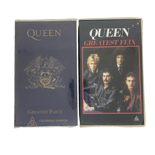 QUEEN GREATEST FLIX 1 and 2 Rare VHS Tape 1981 Freddie Mercury $29.95 ...