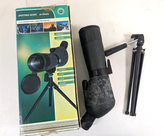 OPTUS ZOOM 20-60X60 Spotting Scope, Table Tripod £16.99 - PicClick UK