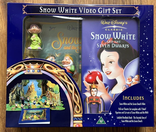 SNOW WHITE VHS Video Gift Set- Collectors Edition With Book & Figures ...