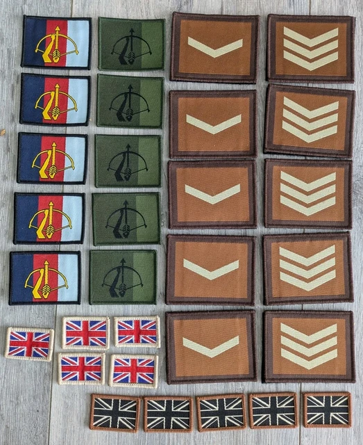 BRITISH ARMY RANK Patches desert union flags patch badge trf flash ...