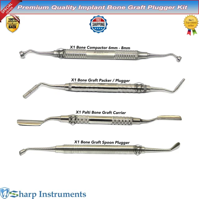 BONE GRAFT PLUGGER/PACKER Dental Implant Tools Kit For Bone Grafting ...