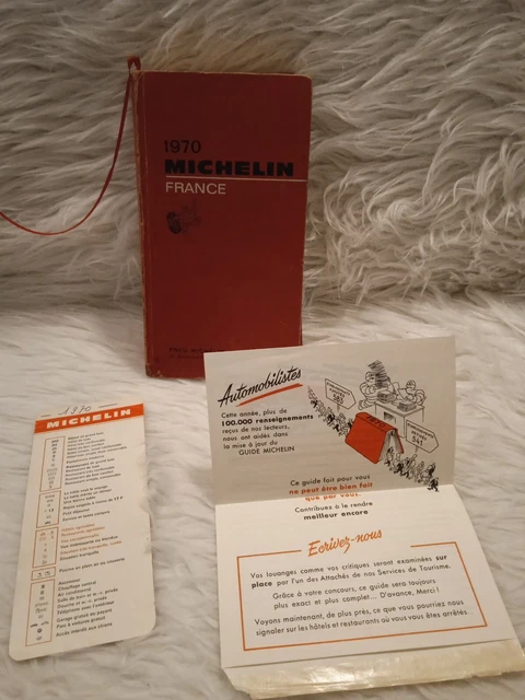GUIDE MICHELIN 1970 avec son courrier et marque pages EUR 60,00 ...