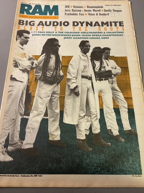 RAM MAGAZINE #338 1988 BIG AUDIO DYNAMITE JERRY HARRISON HUMMINGBIRDS ...