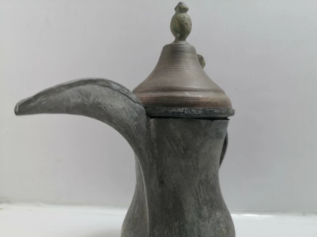 ANTIQUE RARE IRAQI Small Bedouin Arabic Dallah Brass Copper Coffee Pot ...