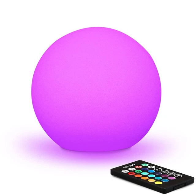 6-INCH RGB COLOR-CHANGING LED Globe Orb Light w/Remote,Mood Lamp Kids ...