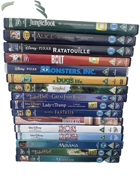 DISNEY CLASSICS DVD Bundle x16 Cartoons Films Dalmations Lady & The ...