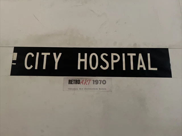 NOTTINGHAM CITY HOSPITAL NHS - Nottingham Vintage Bus Blind 1973 36”x 6 ...