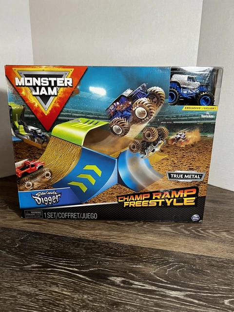 MONSTER JAM OFFICIAL Champ Ramp Freestyle Playset ~Son-uva Digger ...