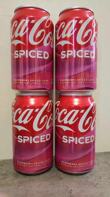 4X LIMITED EDITION Coca-Cola Raspberry Spiced 2024 Full, New 12oz 355ml ...