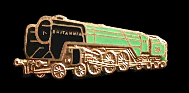 BRITANNIA ,STEAM RAILWAY Locomotive Train Pin Badge by H.W.Miller EUR 5 ...
