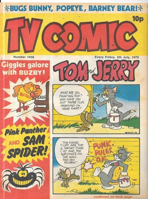 VINTAGE TV COMIC No 1438 July 6th 1979 Popeye Bugs Bunny £1.75 ...