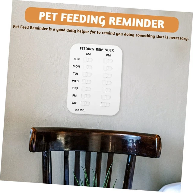 DOG FEEDING REMINDER Reminder to Feeding of Pets-2 Rows M2R62193 £9.82 ...
