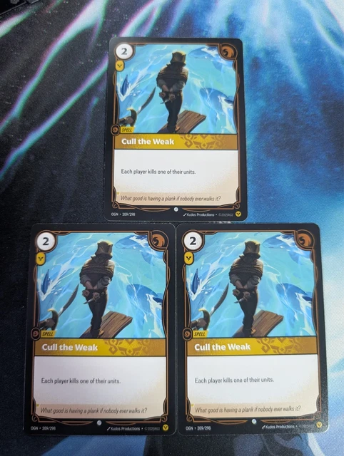 RIFTBOUND OGN CULL The Weak 209/298 x 3 PLAYSET £3.39 - PicClick UK