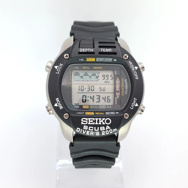 NOS SEIKO M796-5A10 SCUBA DIVER'S 200M TITANIUM Vintage Digital Watch Japan 1992 £1,400.00 ...