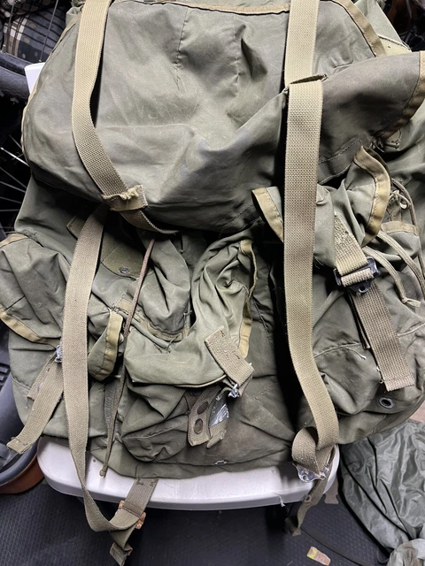 VINTAGE US ARMY Field Pack Combat Nylon Backpack with Frame $50.00 ...