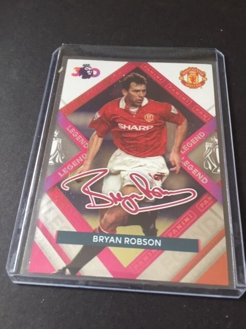 PANINI PREMIER LEAGUE 2023 Legend Signature Card Bryan Robson ...