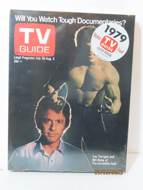1979 TV GUIDE Classic Reissue Box Set July 28, 1979 The Incredible Hulk ...