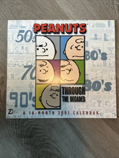 SNOOPY PEANUTS THROUGH the Decades 2001 - 16 month wall calendar ...
